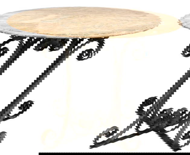 Five Piece Granite Top Round Table