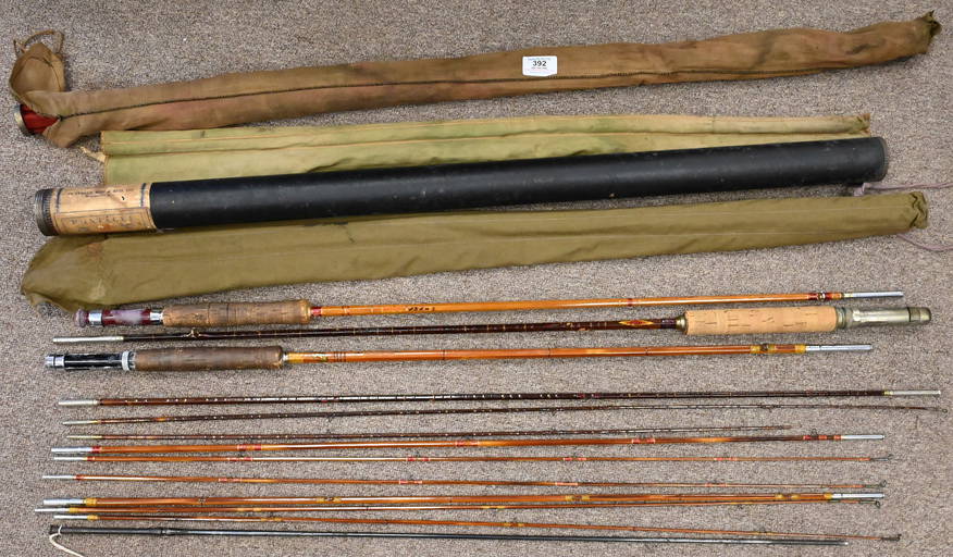 Three Bamboo Fly Rods Montague And South Bend