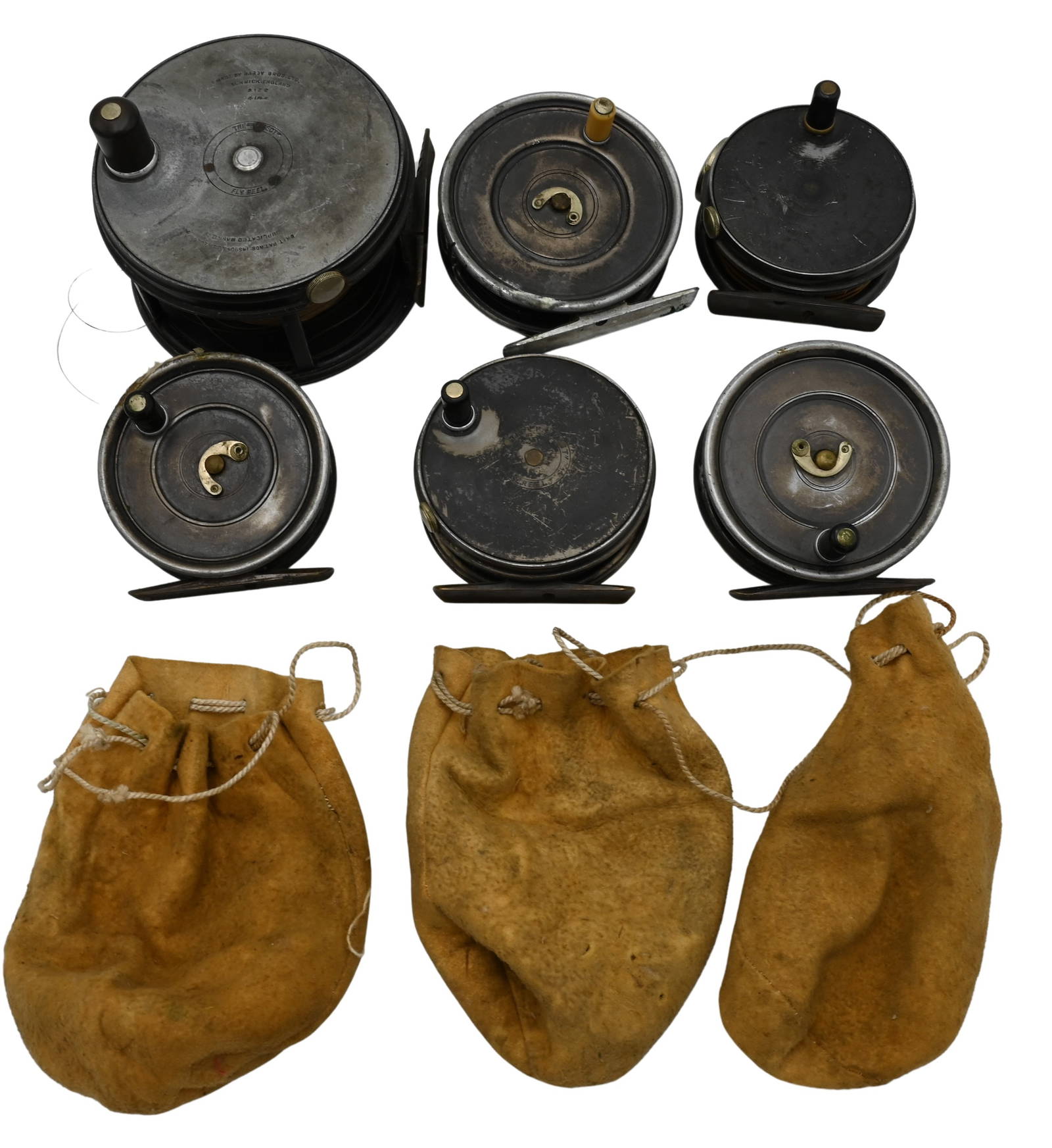 Six Well Used Hardy Fly Reels Auction