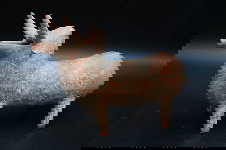 A Rye Pottery Stylised Bull