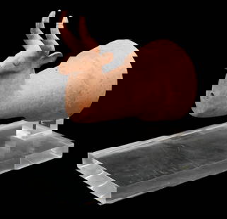 A Rye Pottery Stylised Bull