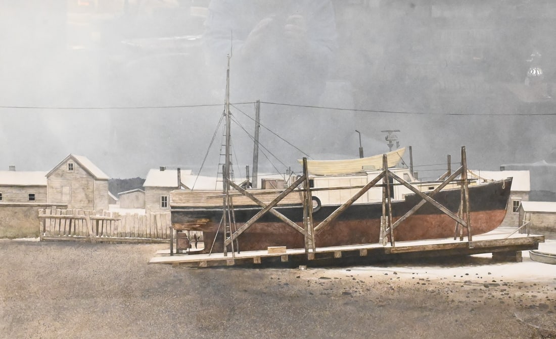 J. Wayne Bystrom (american 20th Century) "dark December" C. 1980 Auction