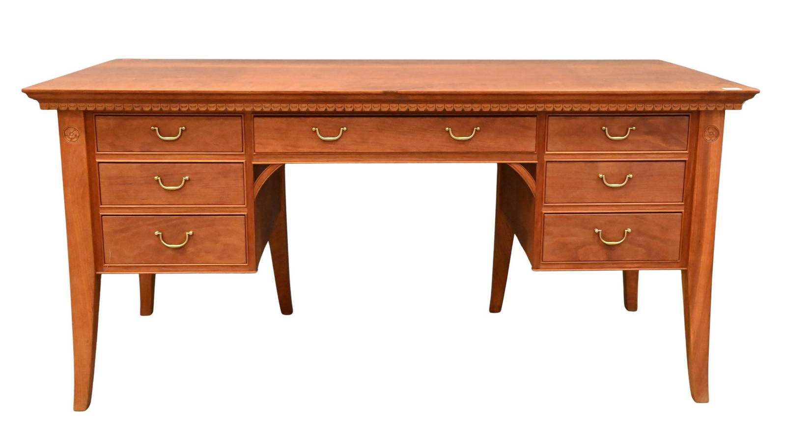 Thomas Shackleton Gracios Custom Cherry Kneehole Desk Auction