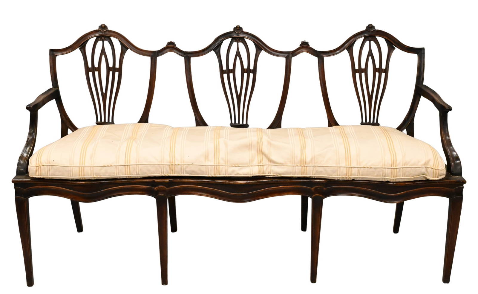 George Iii Mahogany Triple Chair Back Settee Auction