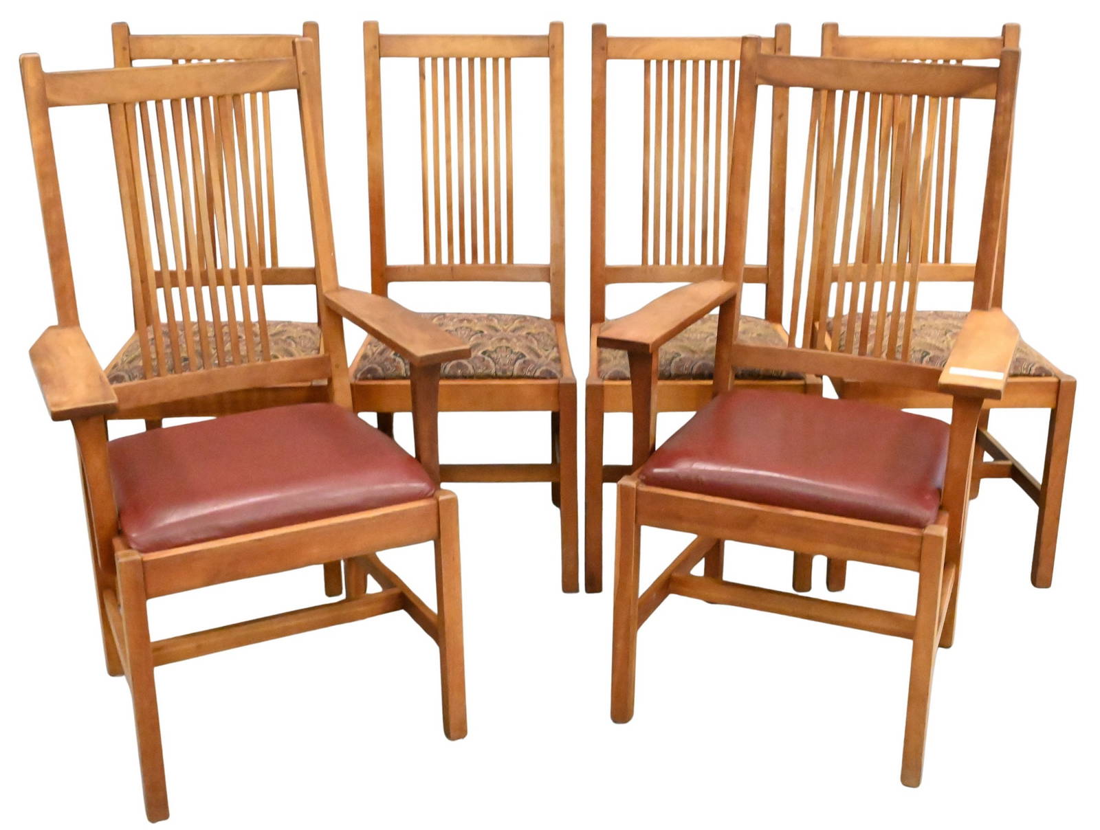 Set Of Six Stickley Cherry Dining Chairs Auction