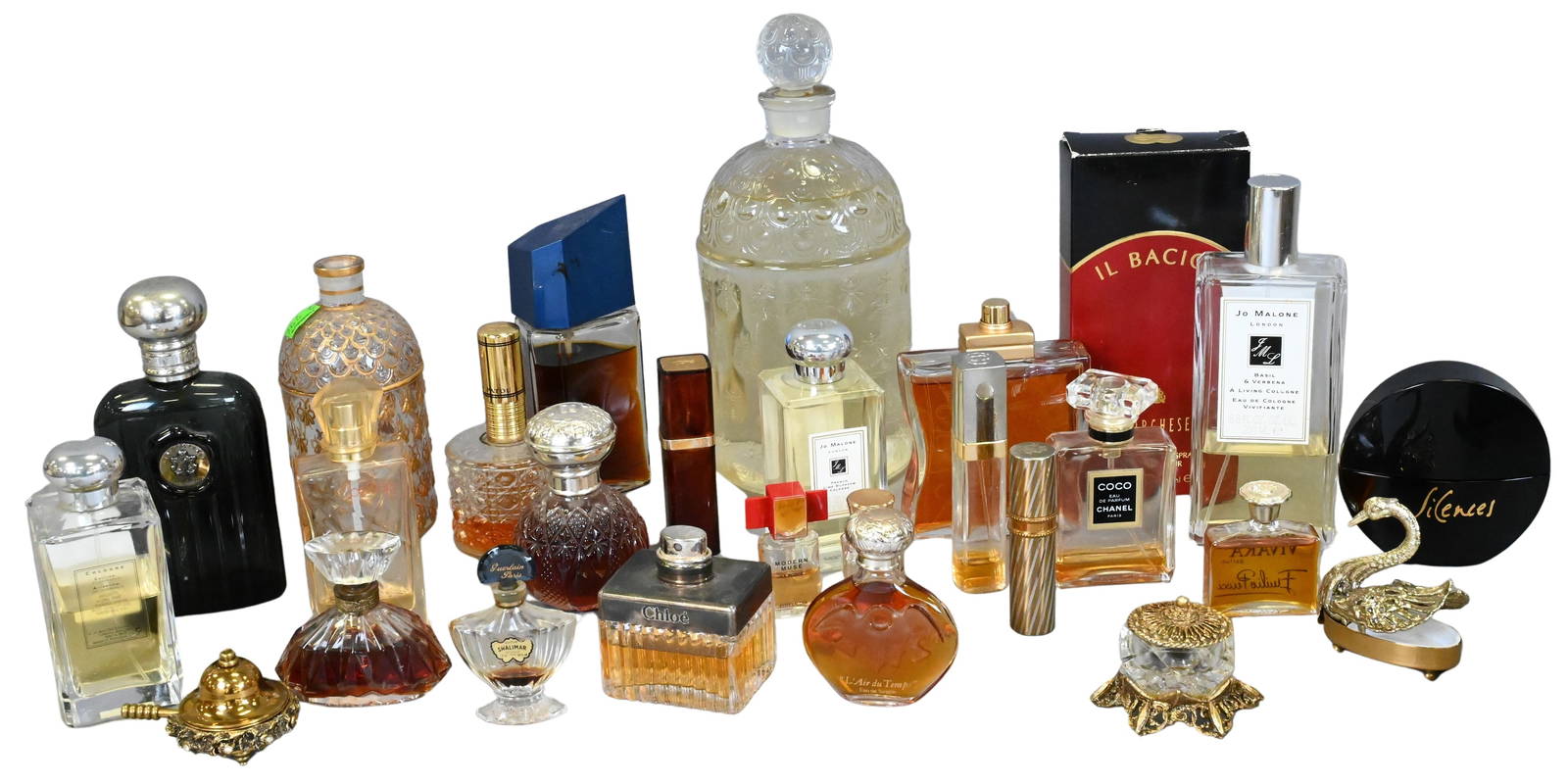 Two Box Lots Of Perfume Bottles And Decanters Auction
