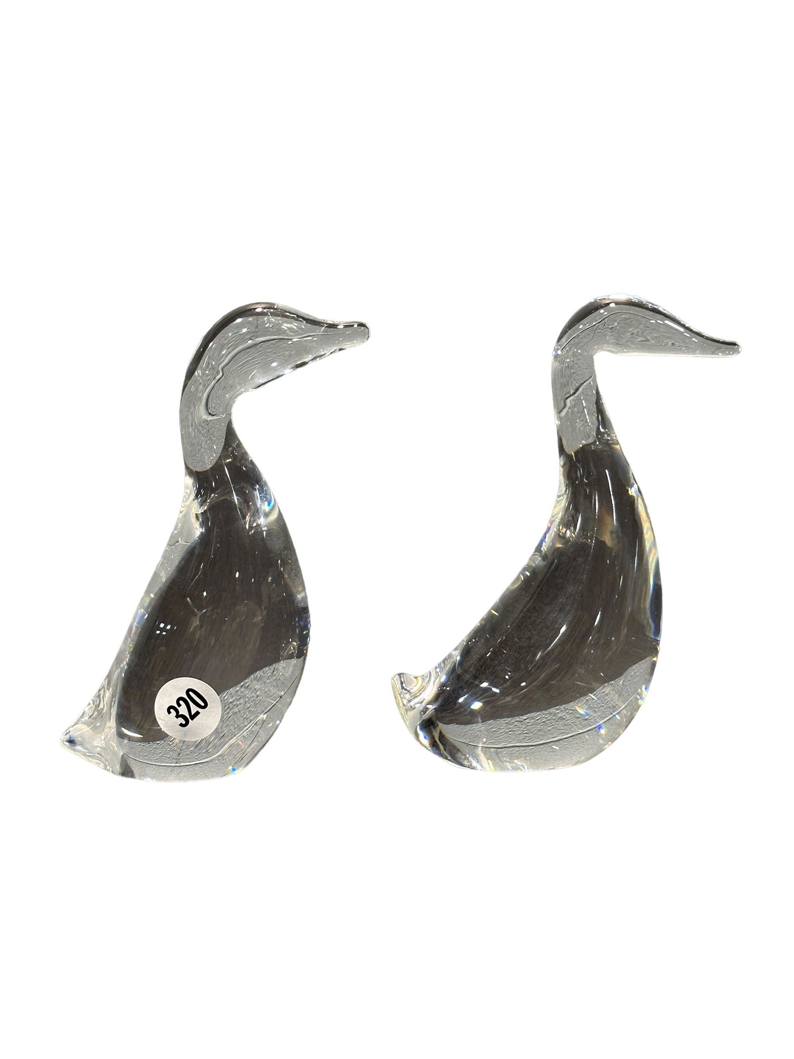 Pair Of Steuben Glass Ducks