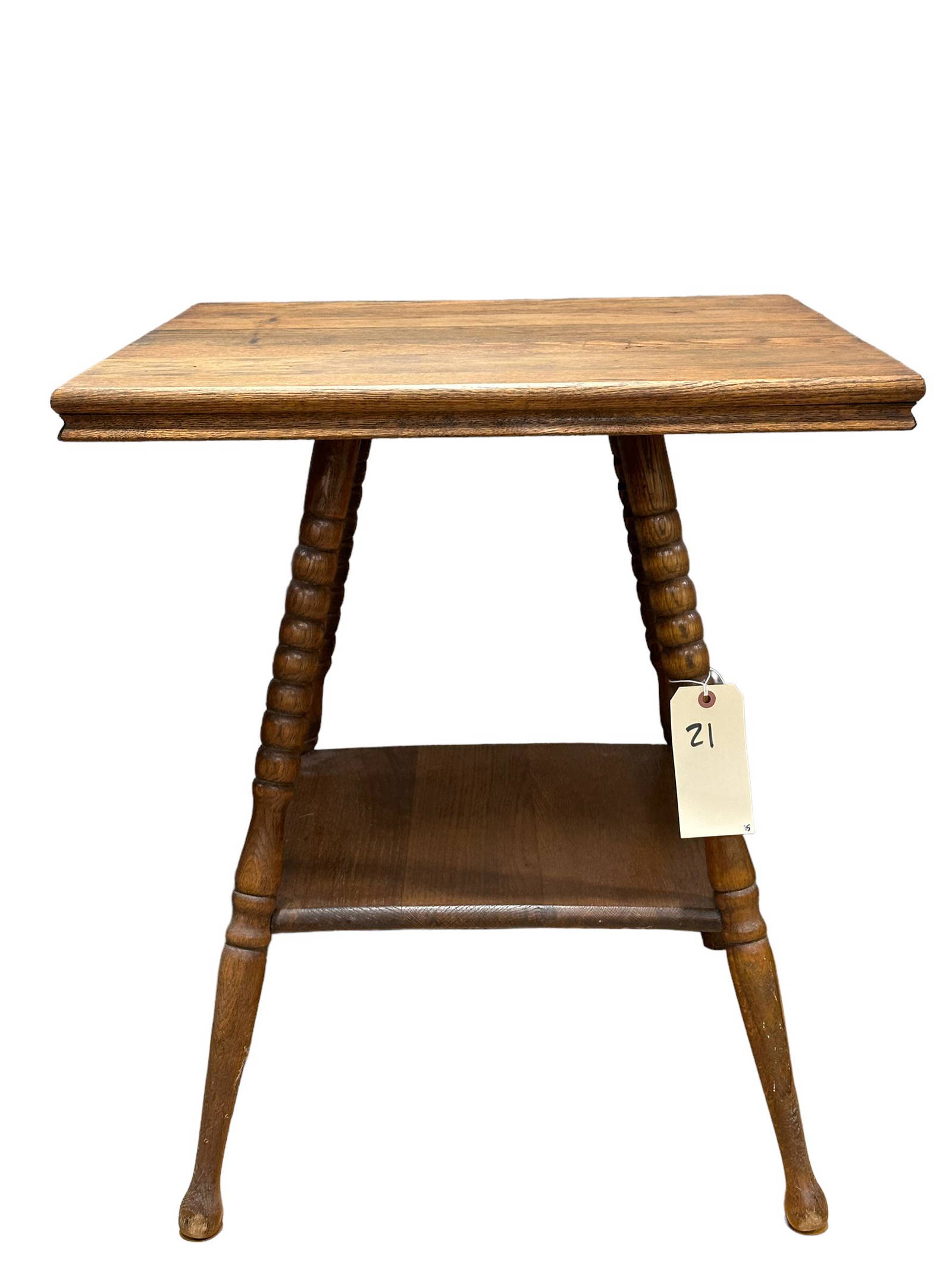 Vintage Oak Side Table Auction