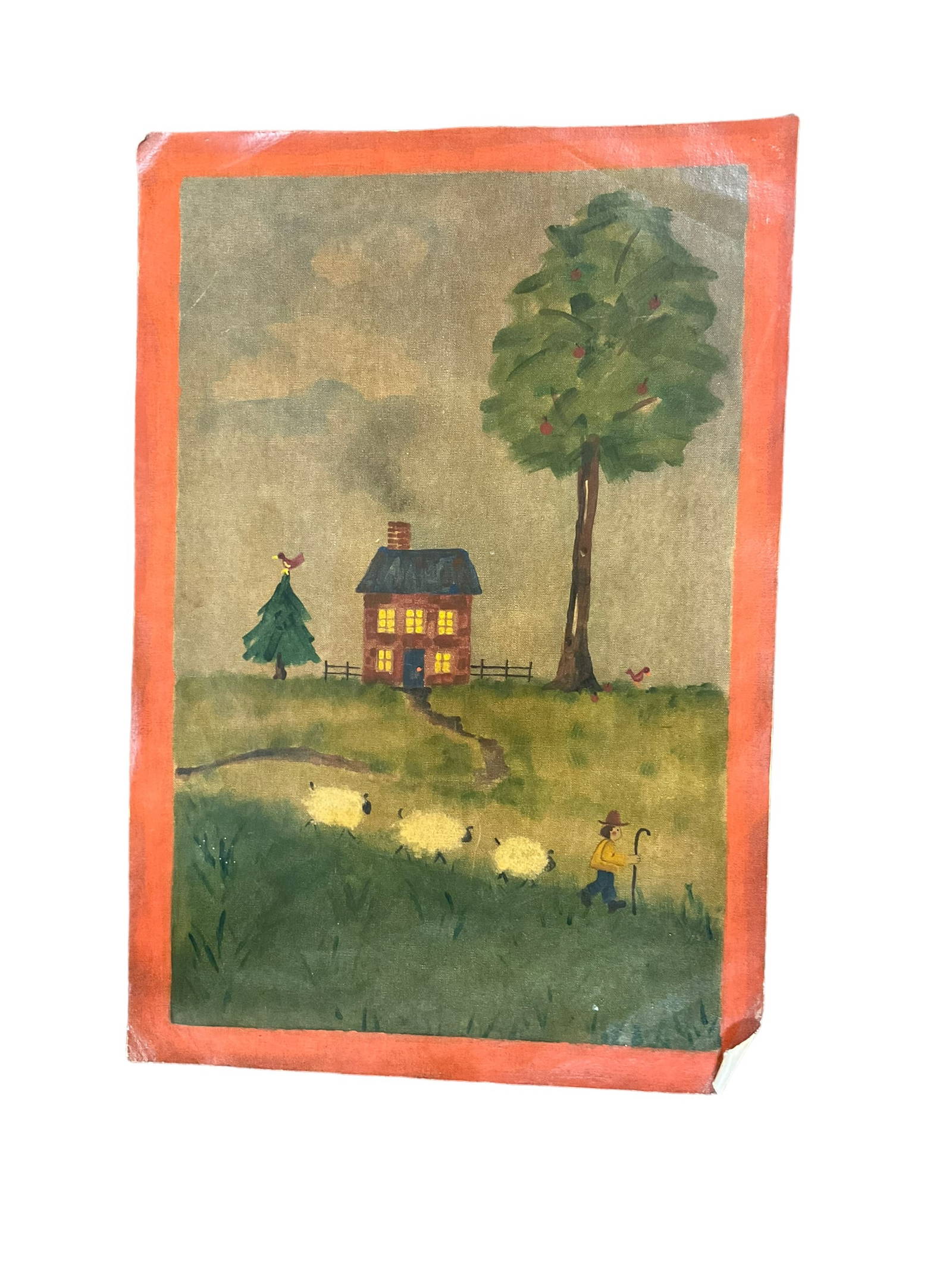 Sharon Neely/jenny Rupp Farm House Oil Painting On Cloth Auction
