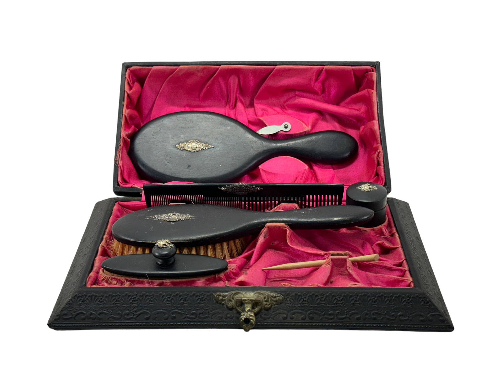 6 Pc. Victorian Celluloid Dressing Set Auction