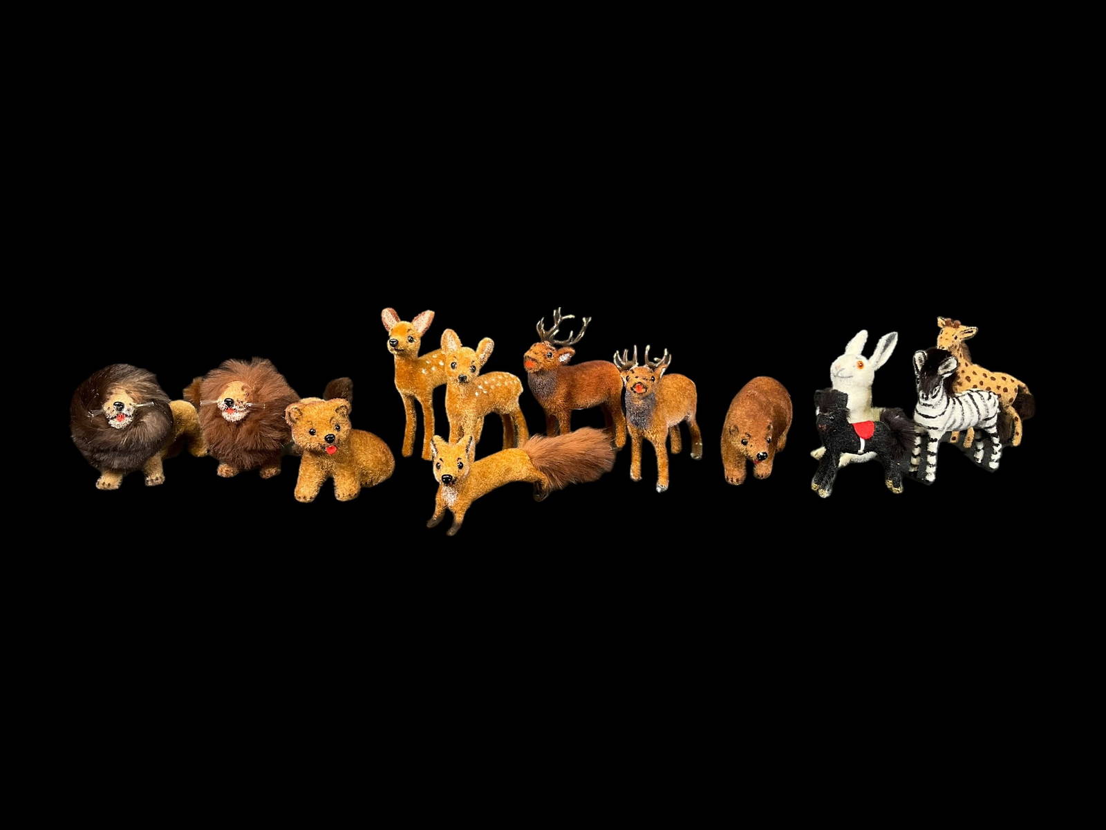 13-wagner Handwork Kunstlerschutz Flocked Animals Auction