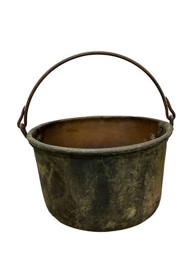 Extra Large Antique Copper Cauldron Pot