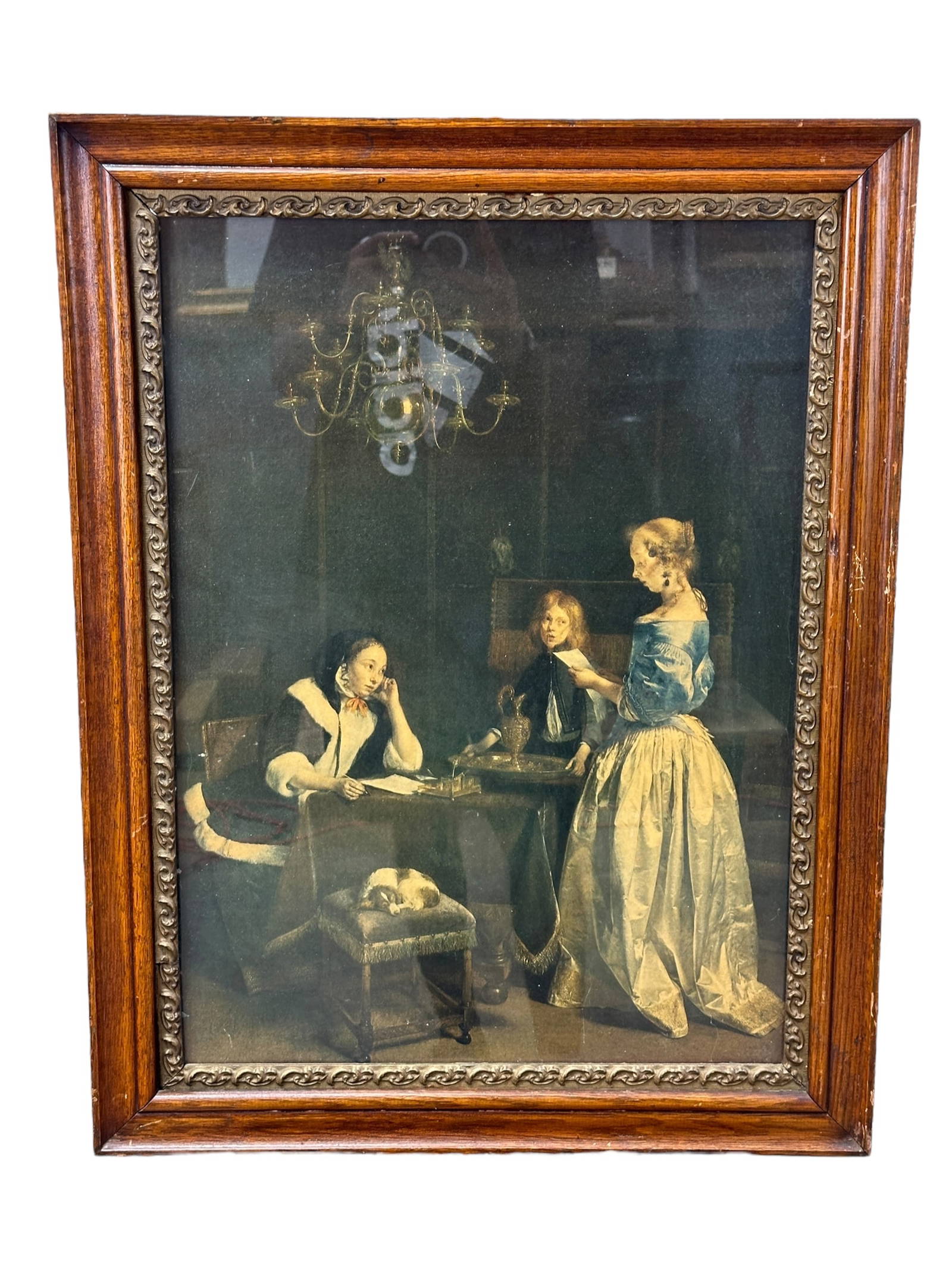 Framed Antique "gerard Ter Borch" Print Auction