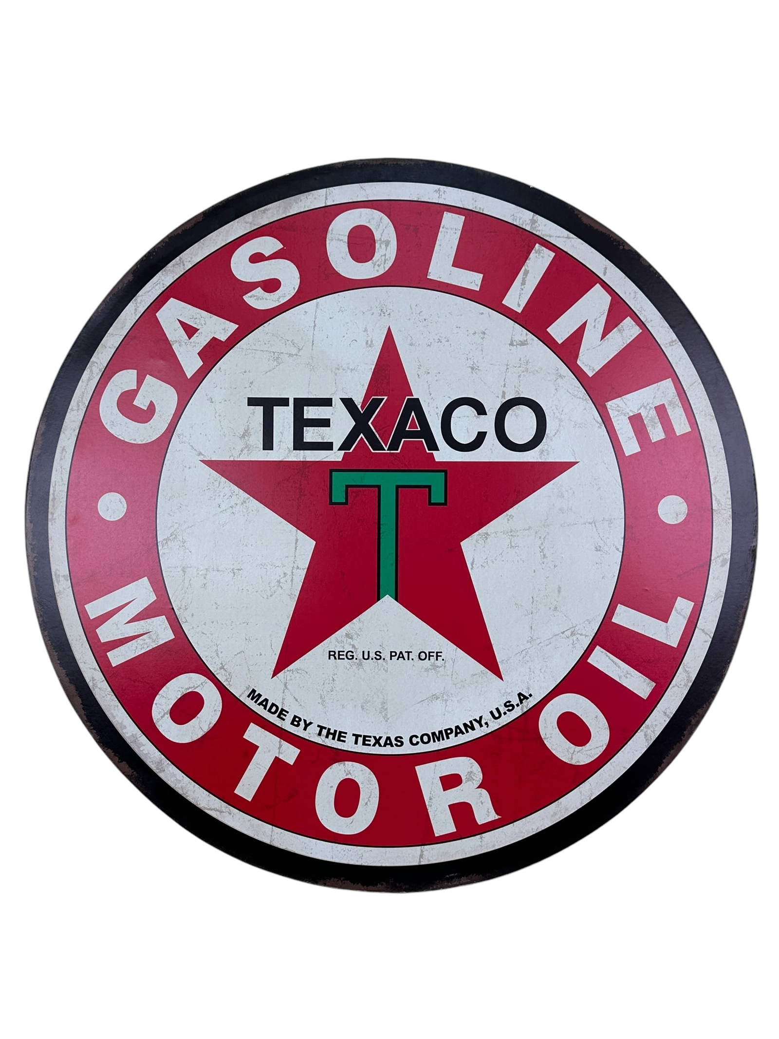 Metal Texaco Gasoline & Motor Oil Sign Auction