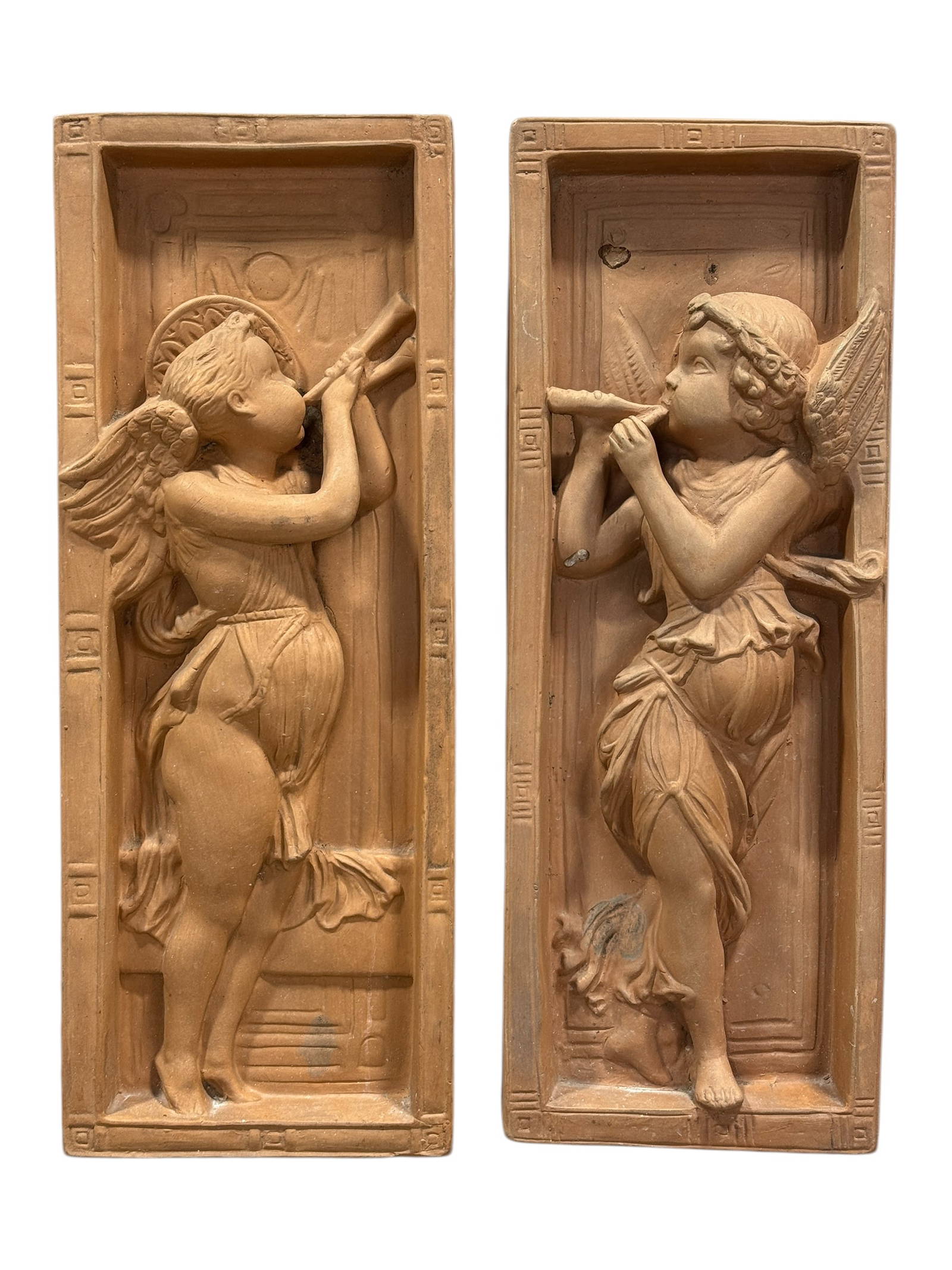 Pair Of Italian Renaissance Terracotta Angel Plaques Auction