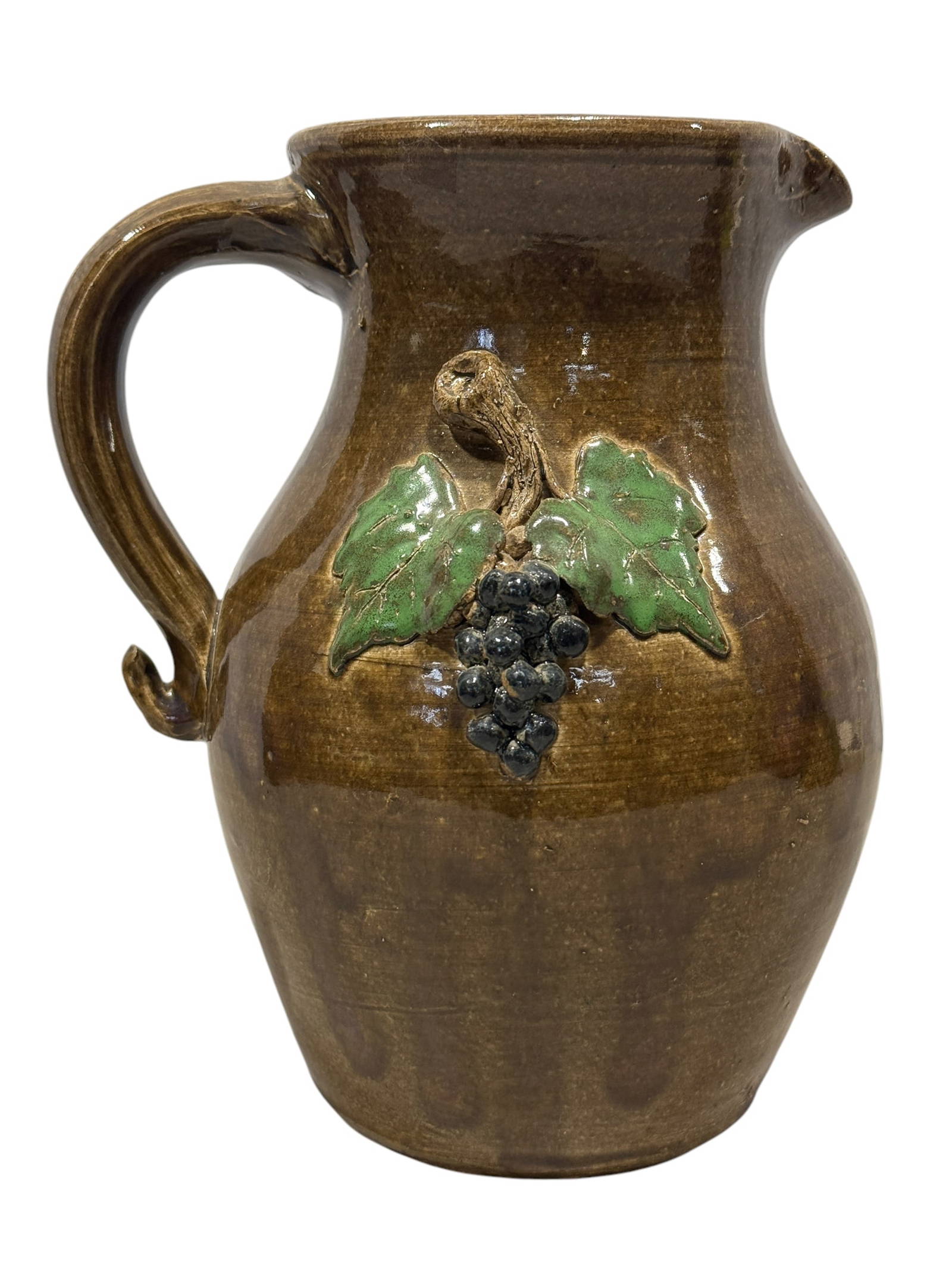 Signed Bobby Ferguson Grape Pottery Pitcher Auction