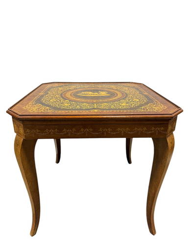 1960s Notturno Intarsio Sorrento Italian Neoclassical Inlaid Game Table