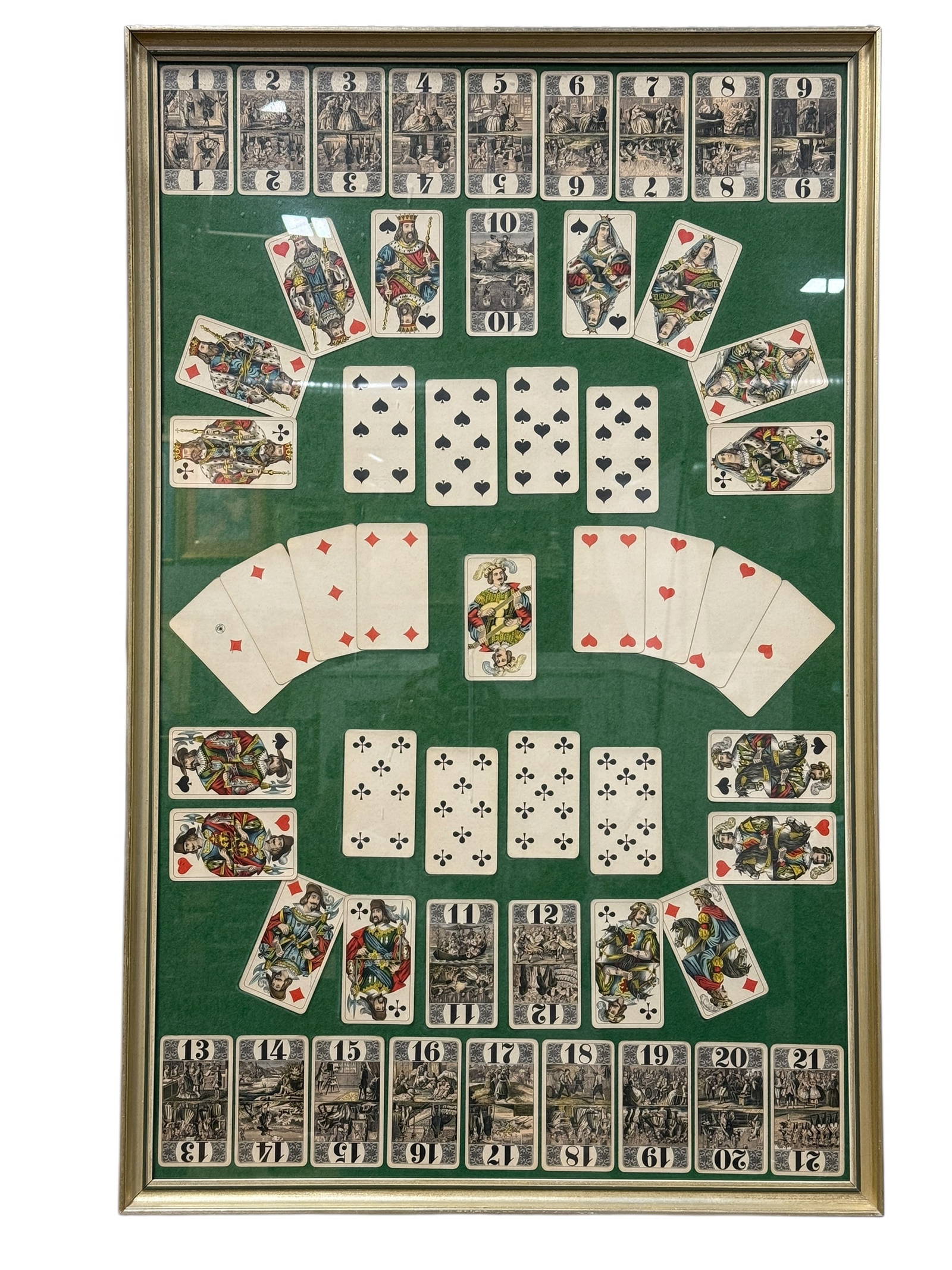 Framed Antique Playing Cards Auction