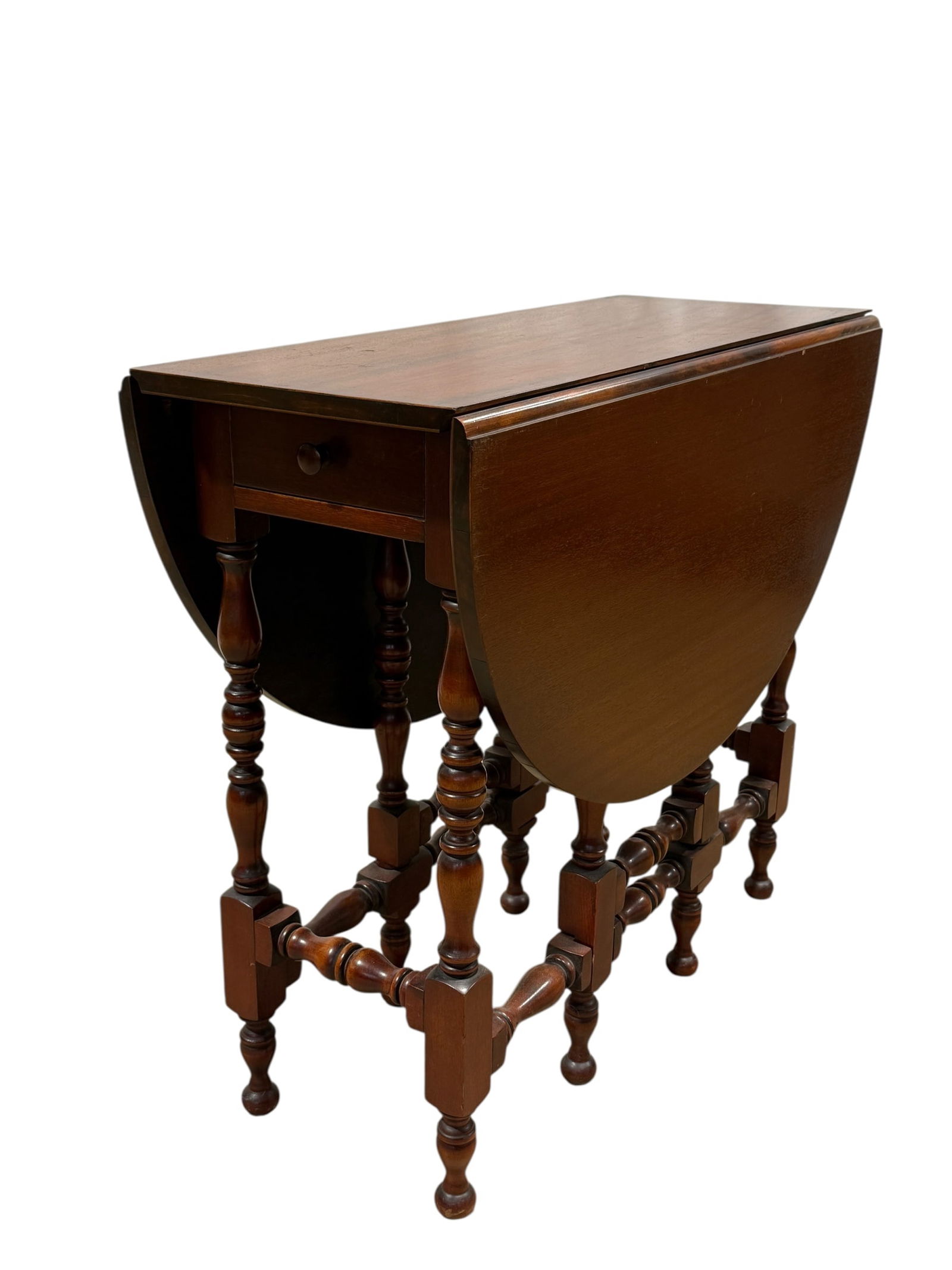 Mahogany Gate Leg Drop Leaf Table W/ 2 Drawers - Jul 26, 2025 ...