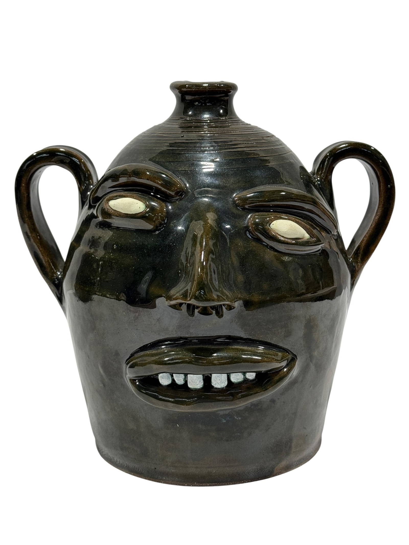 Signed Morris Duncan Pottery Face Jug Auction