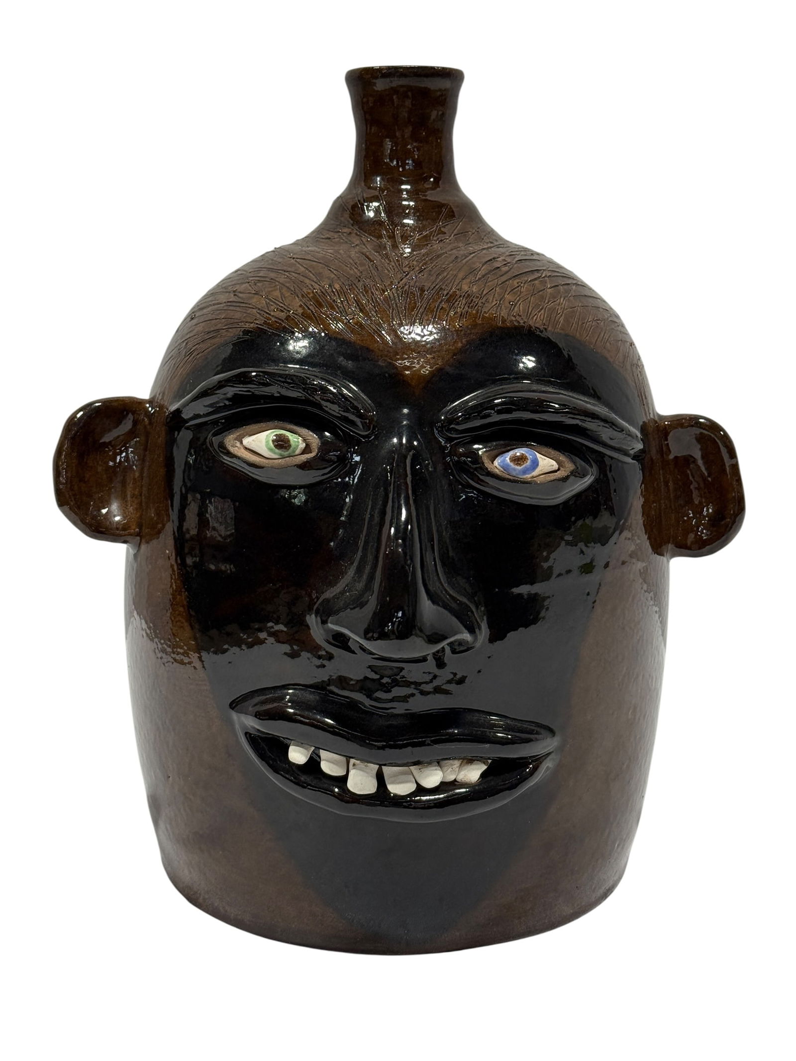 Signed Morris Duncan Pottery Face Jug