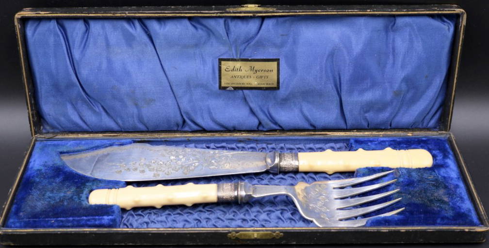 Antique Silver Plated Fish Set