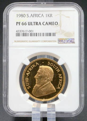 Rare 1980 South Africa Krugerrand Ngc Pf 66 Ultra Cameo