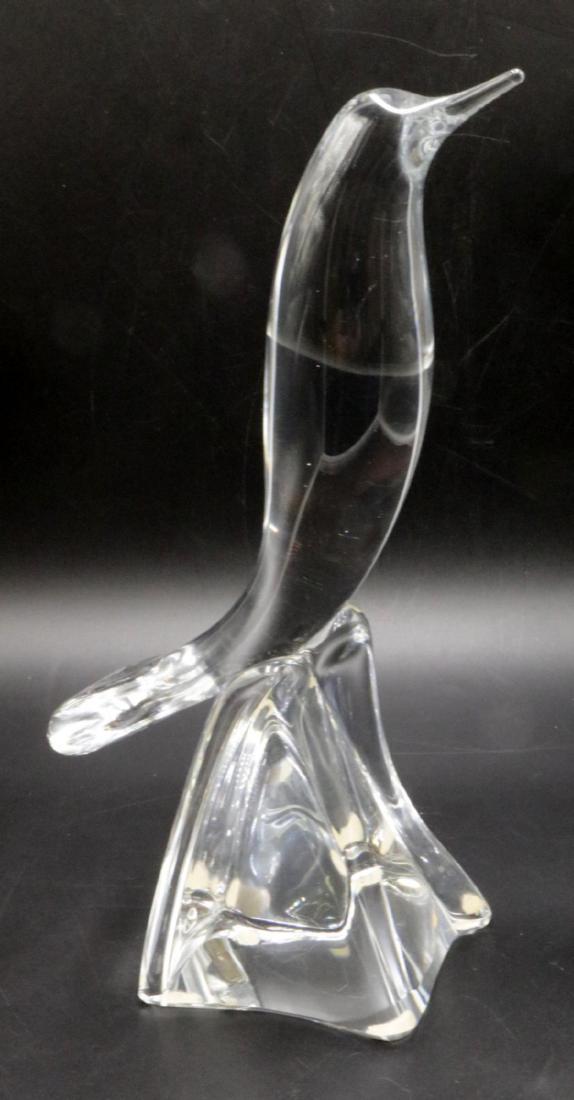 Daum France Crystal Bird Sculpture