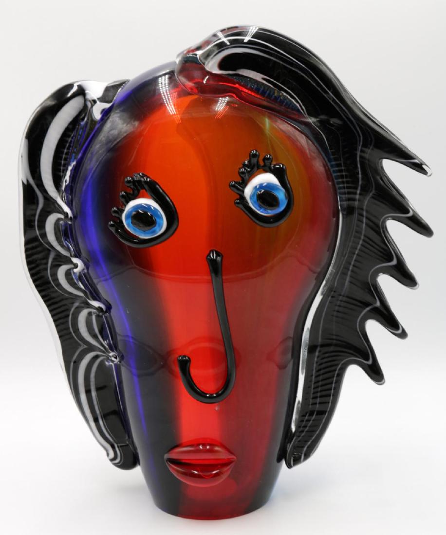 Beautiful Art Glass Face Sculpture