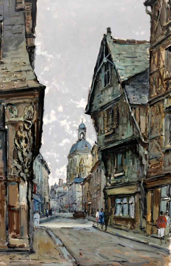 Signed Zanini Oil Painting on Canvas