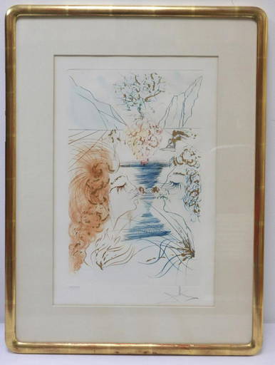Salvador Dali "the Kiss" Lithograph