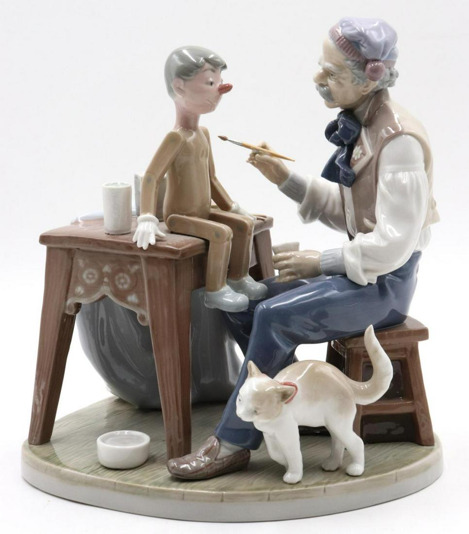 Lladro "the Puppet Painter" #5396 Porcelain Sculpture