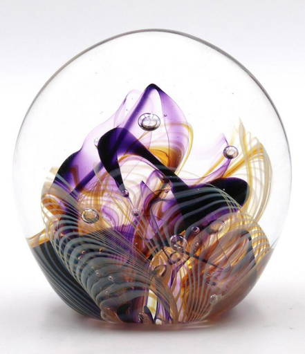Rollin Karg Studio Art Glass Paperweight