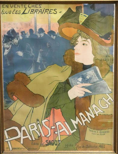 Vintage French "paris Almanach" Poster