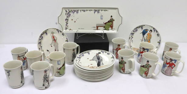 25 Pc. Villeroy & Boch "design 1900" China Set