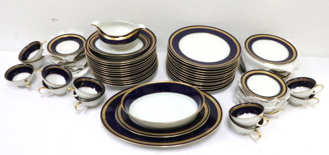 59 Pc. Set Of Rosenthal Eminence Cobalt Blue China