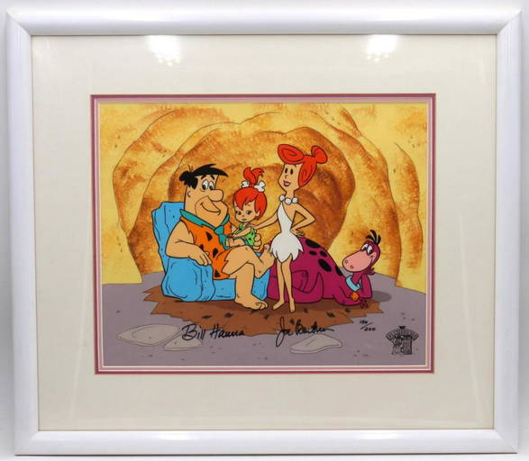 Hanna Barbera Flintstones 30th Anniversary Animation Cel