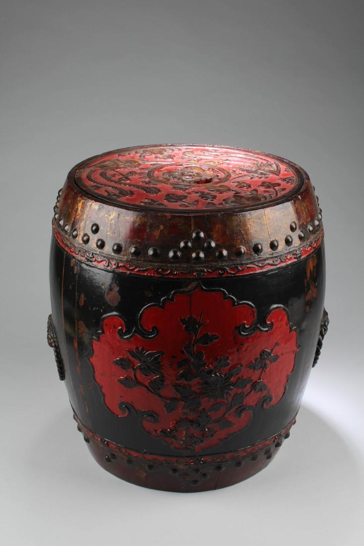 Antique Chinese Wooden Rice Container