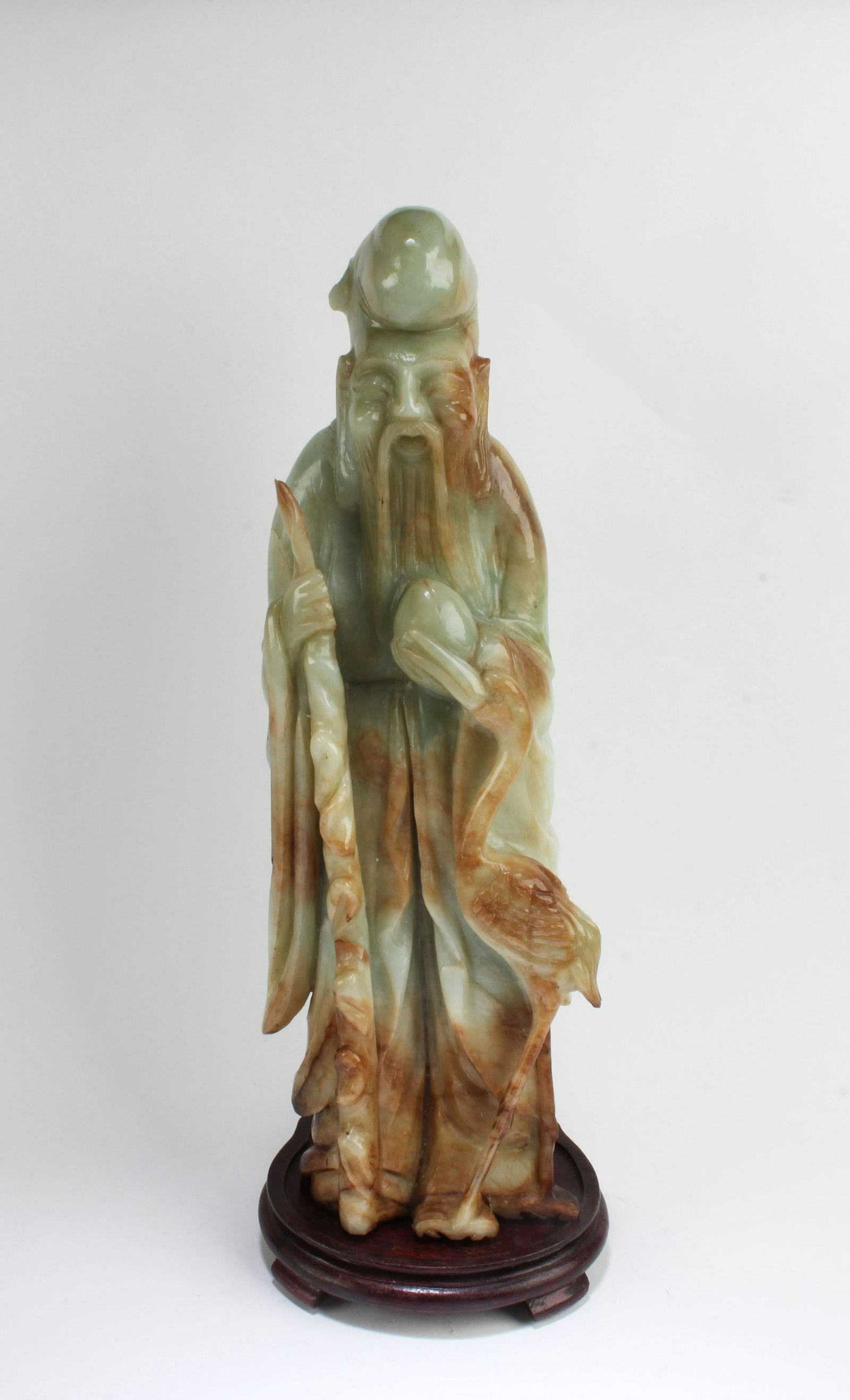 Chinese Carved Jade 'shou Xing Gong' Statue