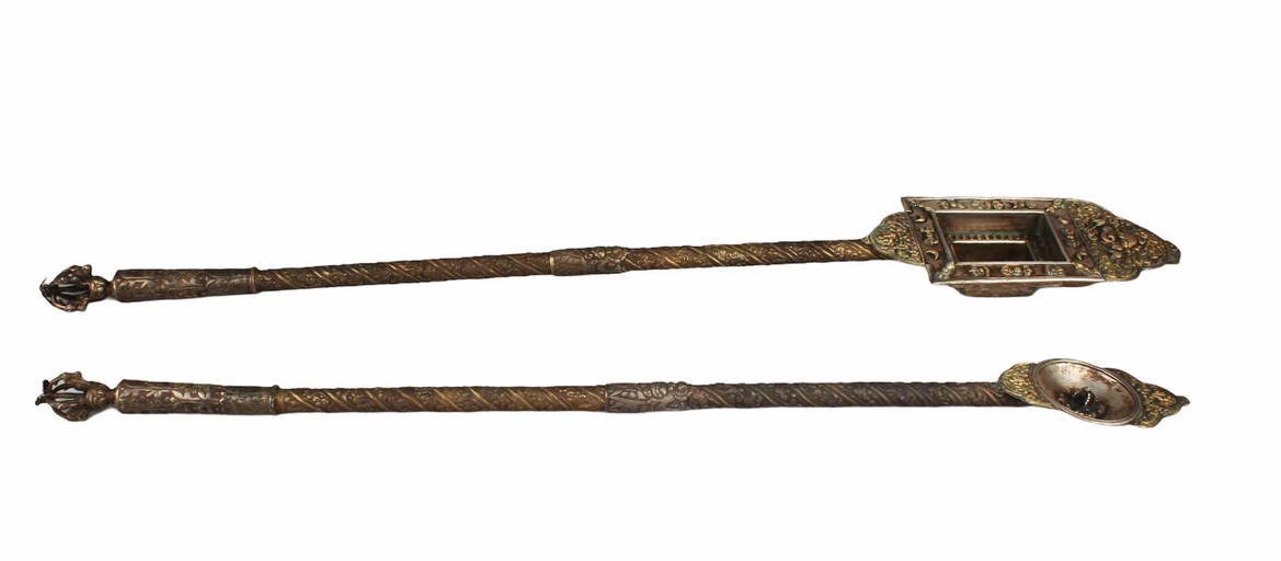 Antique Tibetan Set Of Tantric Fire Puja Ritual Objects