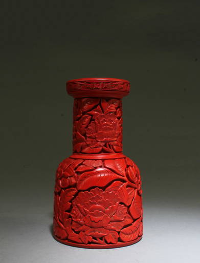 A Cinnabar Lacquer Vase, Ming Dynasty