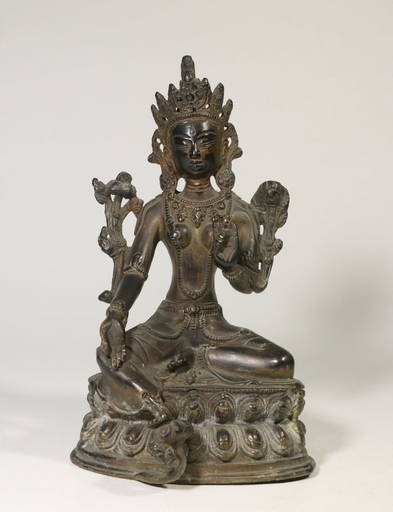 A Gilt Bronze Cast Du Mu Statue