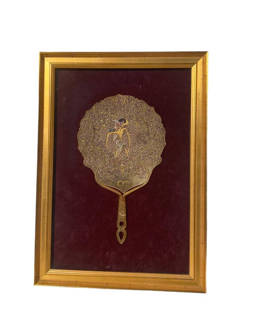 A Framed Fan Carving Auction