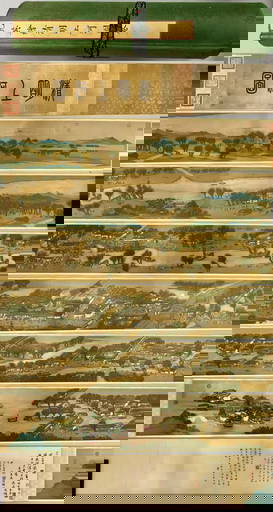Chinese Hand Scroll Painting Of The River During The Qingming Festival