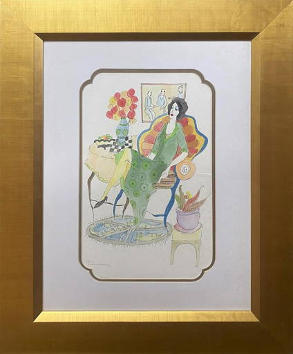 Tarkay Original Watercolor