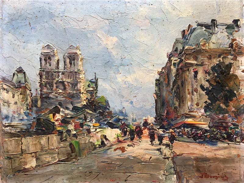 Julien Brosius (French, 20th century) Parisian street scene (#9384) on ...