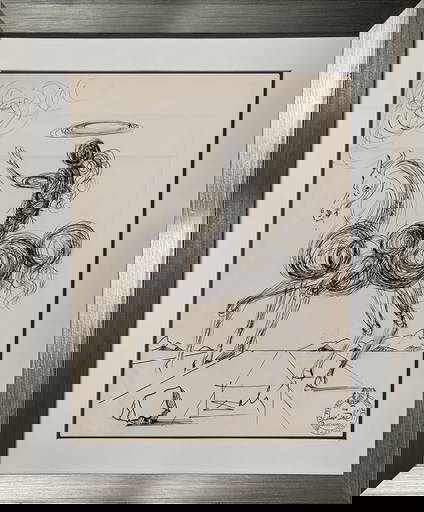 Salvador Dali Original Drawing Ink On Paper By Salvador Dali Circa 1958 ...