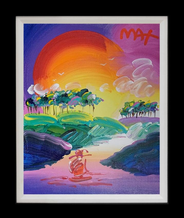 Peter Max Without Borders Peter Max Original On Canvas