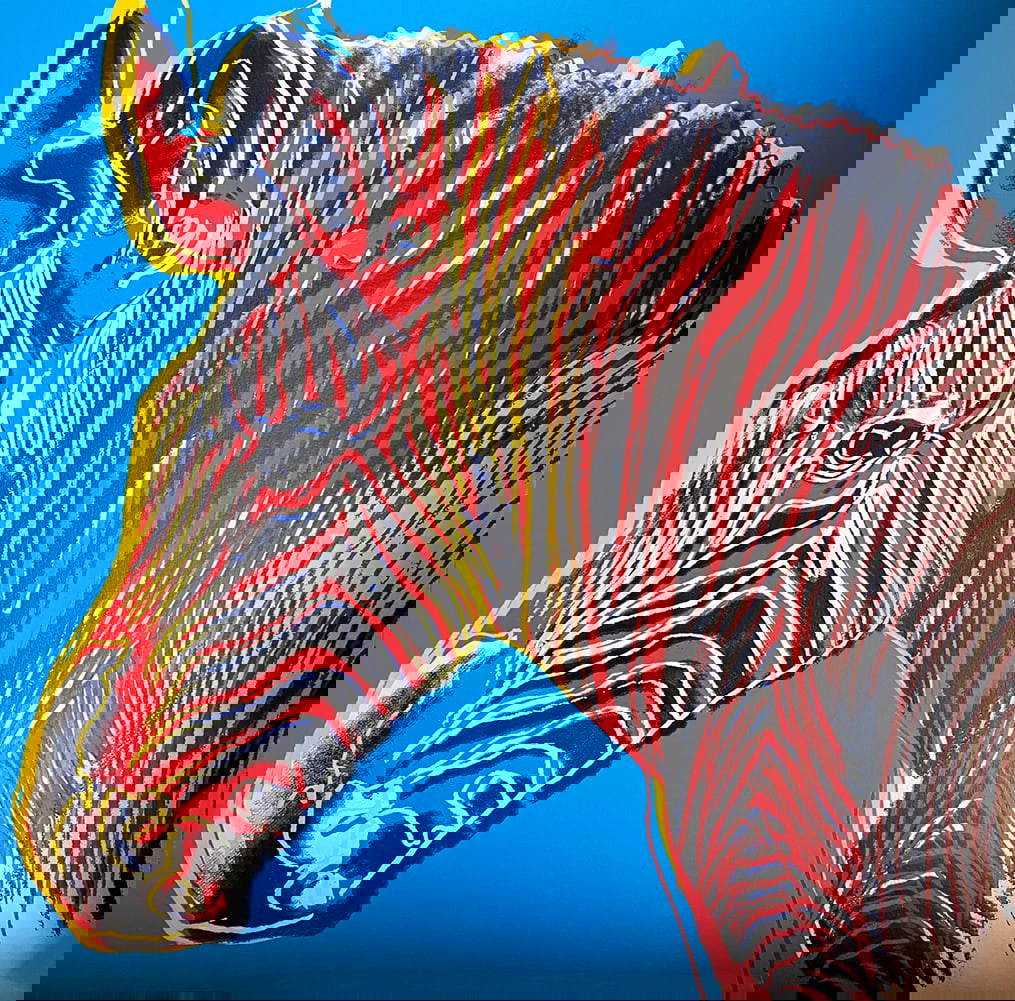 Andy Warhol Grey's Zebra Silkscreen Serigraph 1983 The Endangered ...