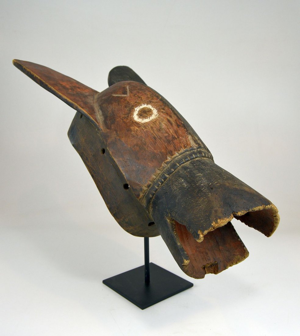 A Rare Old Mumuye Bush Cow Mask, African Art